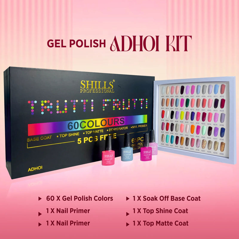 Shills Professional Gel Polish Kit | 65 Colors Matte & Glossy