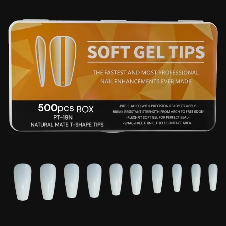 Soft Gel Matte T-Shape Tips-PT19-NATURAL – Shills Professional