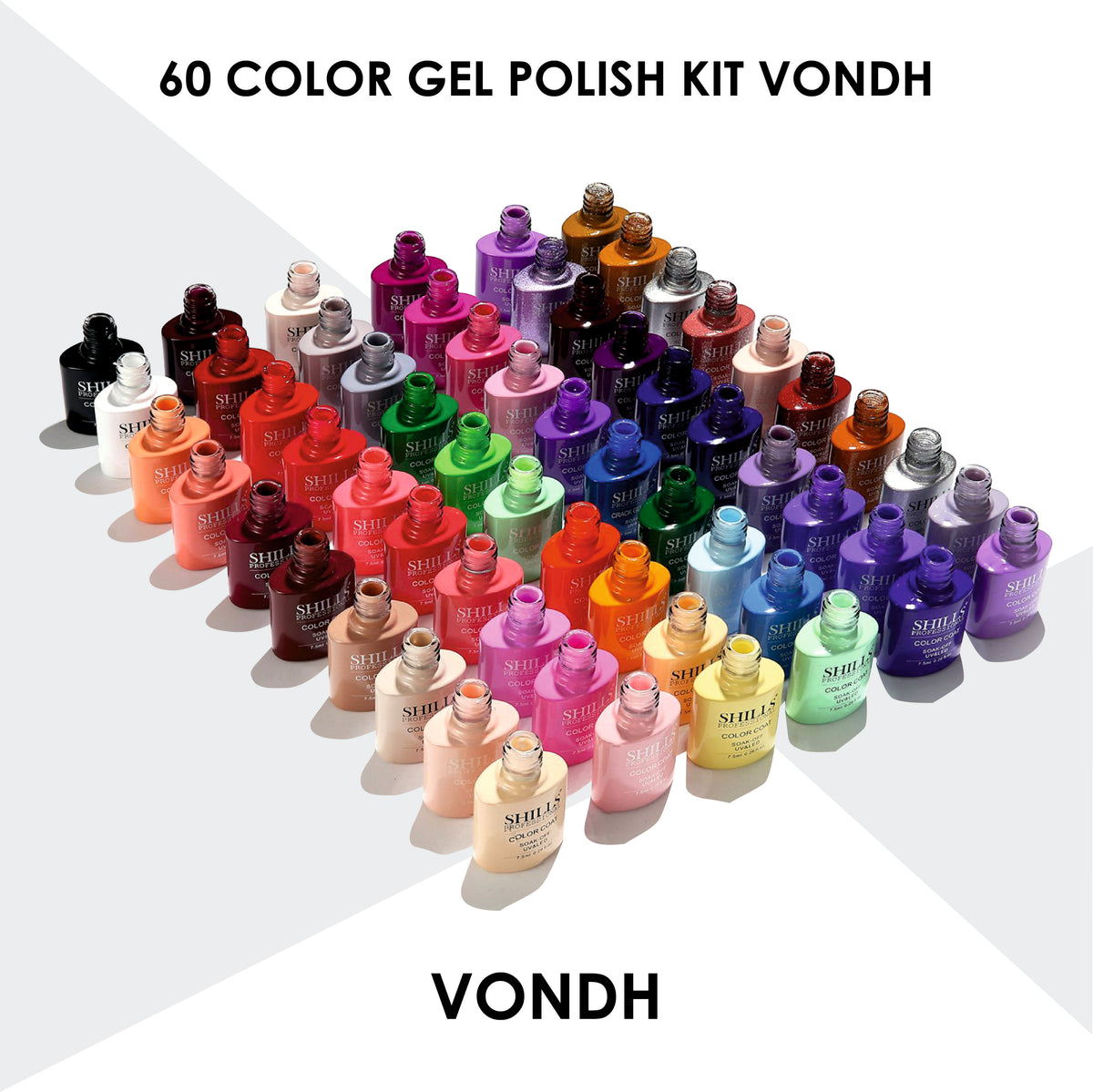Shills Professional Gel Polish Kit Vondh | 65 Matte & Glossy Colors
