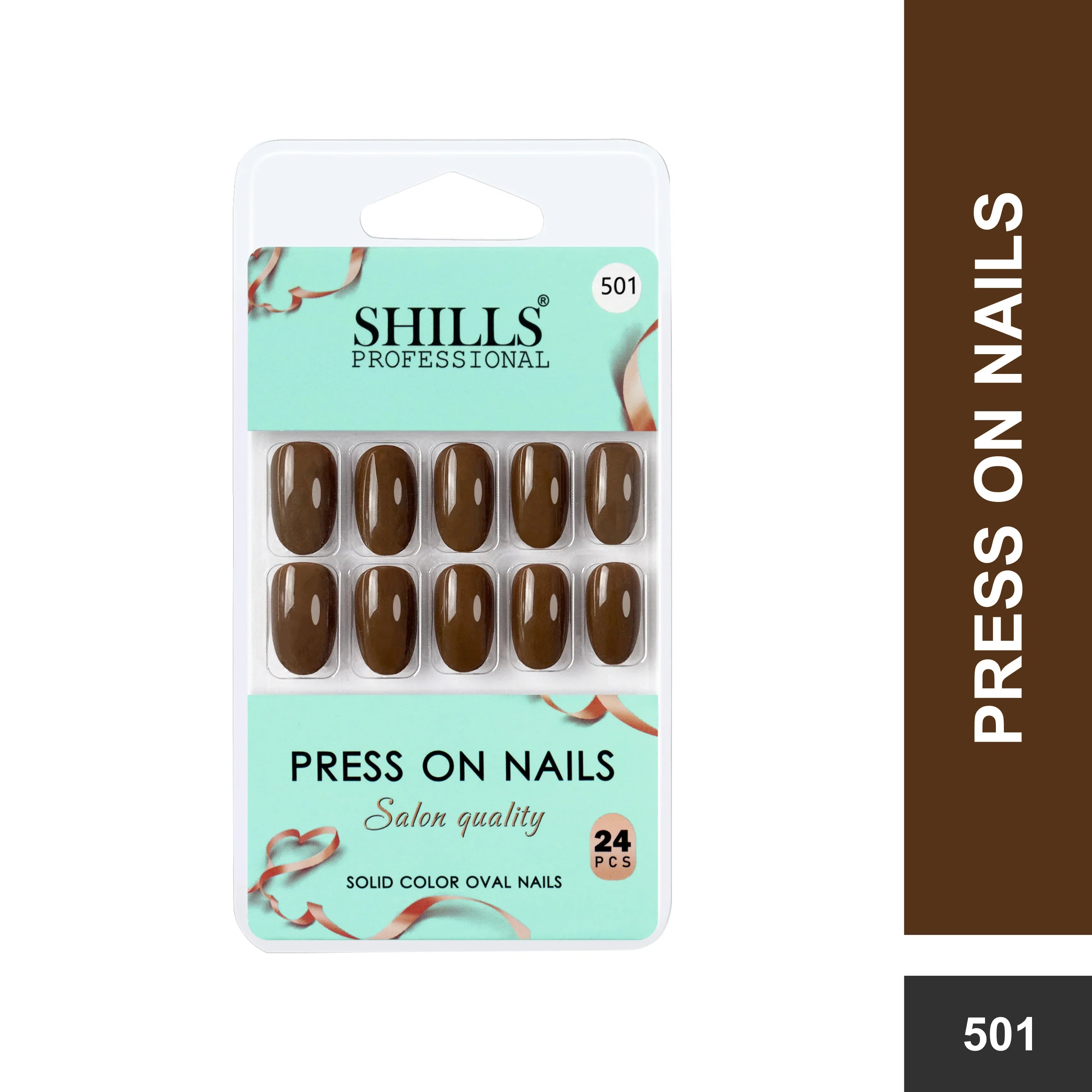 Shills Glossy Solid Color Nails Oval – Shills Professional